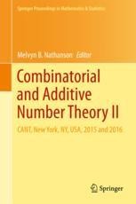 Combinatorial and Additive Number Theory II: CANT, New York, NY, USA ...