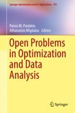 Open Problems in Optimization and Data Analysis | SpringerLink