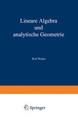Lineare Algebra und analytische Geometrie | SpringerLink