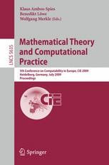Mathematical Theory and Computational Practice: 5th Conference on ...