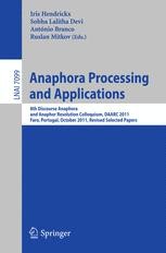 Anaphora Processing and Applications: 8th Discourse Anaphora and Anaphor Resolution Colloquium ...