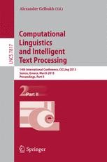 Computational Linguistics and Intelligent Text Processing: 14th ...