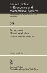 Econometric Decision Models: Proceedings of a Conference Held at the University of Hagen, West ...