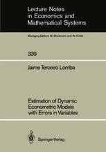 Estimation of Dynamic Econometric Models with Errors in Variables ...