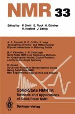 Solid-State NMR IV Methods and Applications of Solid-State NMR: Methods ...