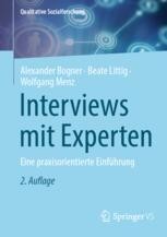 Auswertung von Experteninterviews | Springer Nature Link