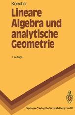 Lineare Algebra und analytische Geometrie | SpringerLink