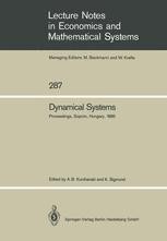 Dynamical Systems: Proceedings of an IIASA (International Institute for ...