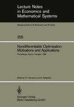 Nondifferentiable Optimization: Motivations and Applications ...