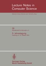 GI Gesellschaft für Informatik e. V.: 3. Jahrestagung Hamburg, 8.–10 ...