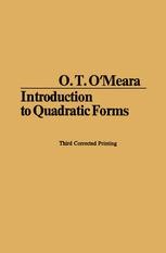 Introduction to Quadratic Forms | Springer Nature Link (formerly ...