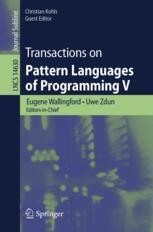Transactions on Pattern Languages of Programming V | Springer Nature Link
