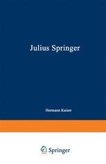 Julius Springer | Springer Nature Link (formally SpringerLink)