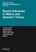 Recent Advances in Matrix and Operator Theory | SpringerLink
