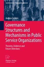 Governance Structures and Mechanisms in Public Service Organizations ...