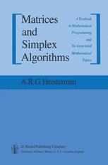 Matrices and Simplex Algorithms: A Textbook in Mathematical Programming ...