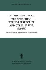 The Scientific World-Perspective and Other Essays, 1931–1963 | SpringerLink