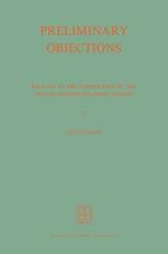 Preliminary Objections: Related to the Jurisdiction of the United Nations Political Organs ...