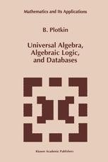 Universal Algebra, Algebraic Logic, and Databases | Springer Nature Link (formerly SpringerLink)