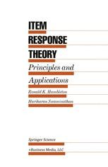 Item Response Theory: Principles and Applications | SpringerLink