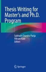 Thesis Writing for Master's and Ph.D. Program | Springer Nature Link ...