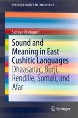 Sound and Meaning in East Cushitic Languages: Dhaasanac, Burji ...
