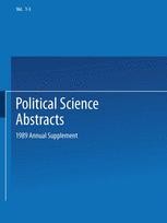 Political Science Abstracts: 1989 Annual Supplement | SpringerLink