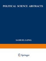 Political Science Abstracts: 1982 Annual Supplement | SpringerLink