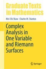 Complex Analysis in One Variable and Riemann Surfaces | SpringerLink
