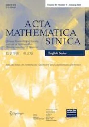Volume 40, Issue 1 | Acta Mathematica Sinica, English Series