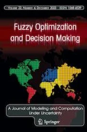 Fuzzy Optimization and Decision Making | Home