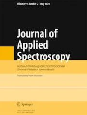 Home | Journal of Applied Spectroscopy