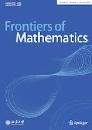 Volume 18, Issue 1 | Frontiers of Mathematics