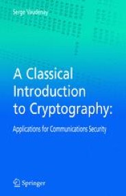 A Classical Introduction to Cryptography | SpringerLink
