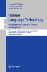 Human Language Technology. Challenges for Computer Science and ...