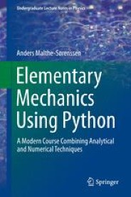 Elementary Mechanics Using Python | SpringerLink