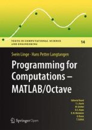 Programming for Computations - MATLAB/Octave | SpringerLink