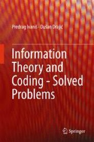 Information Theory and Coding - Solved Problems | SpringerLink