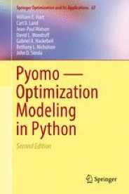 Nonlinear Programming with Pyomo | SpringerLink