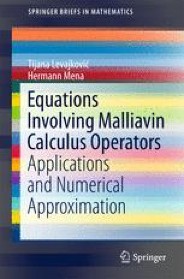 Equations Involving Malliavin Calculus Operators | SpringerLink