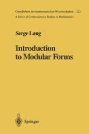 Introduction to Modular Forms | SpringerLink