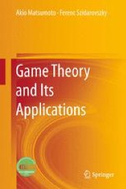 Game Theory and Its Applications | SpringerLink