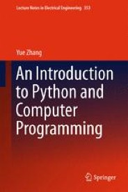 An Introduction to Python and Computer Programming | SpringerLink