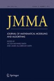 Journal of Mathematical Modelling and Algorithms in Operations Research ...