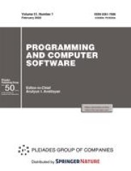 Programming and Computer Software | Volumes and issues