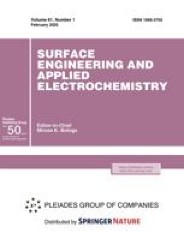 Surface Engineering and Applied Electrochemistry | Volumes and issues