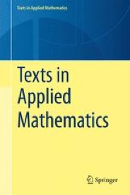 Texts in Applied Mathematics | Book series home