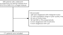 Relationship between pancreatic resection volume and post-operative ...