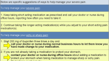 Symptom management care pathway adaptation process and specific ...