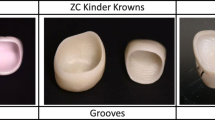 Clinical evaluation of pediatric zirconia crowns cemented with two ...